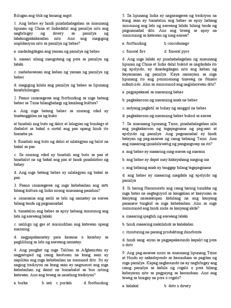 Pagtataya Sa AP | PDF