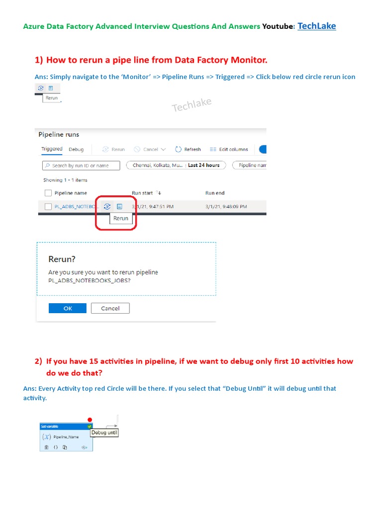 Azure Data Factory Interview Questions | PDF | Computer File | Comma Separated Values