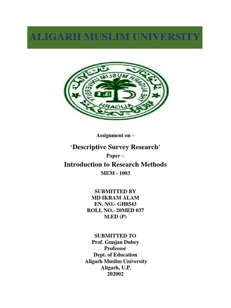 Descriptive Survey Research | PDF | Quantitative Research | Qualitative ...