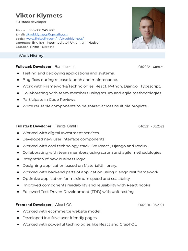 Updated Resume | PDF | Component Based Software Engineering | Information Technology
