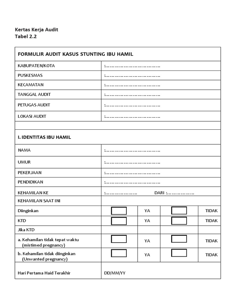 Kertas Kerja - Bumil | PDF