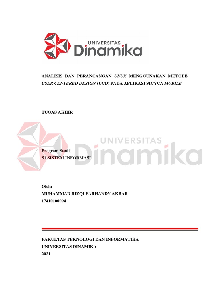 UI/UX Sicyca Mobile dengan UCD | PDF
