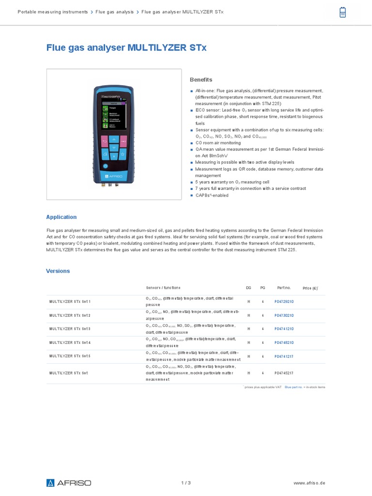 Afriso Multilyzer STX DB en | PDF | Pressure Measurement | Temperature