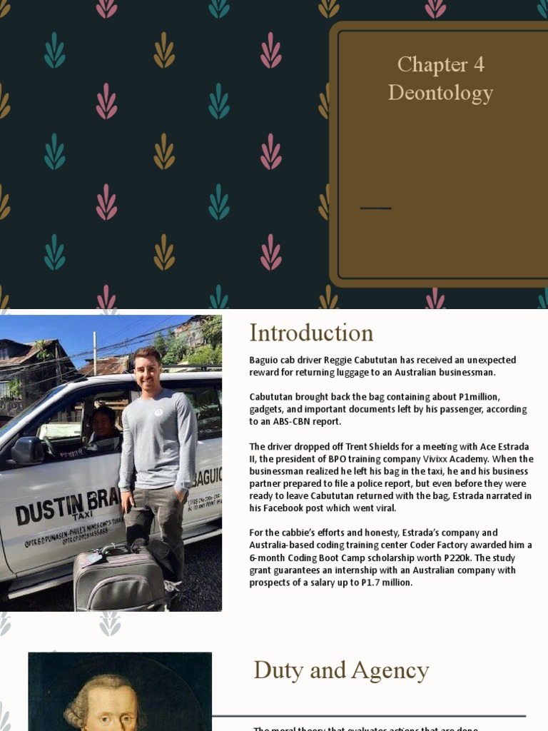 Chapter 4 Deontology | PDF | Reason | Autonomy