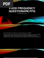 PSG - Metode Survey Konsumsi Pangan FFQ Dan SQ FFQ | PDF | Sains & Matematika