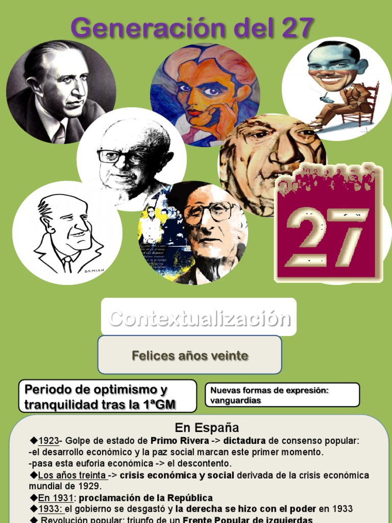 Generación Del 27 Presentación 21-22 | PDF | Federico García Lorca | Poesía