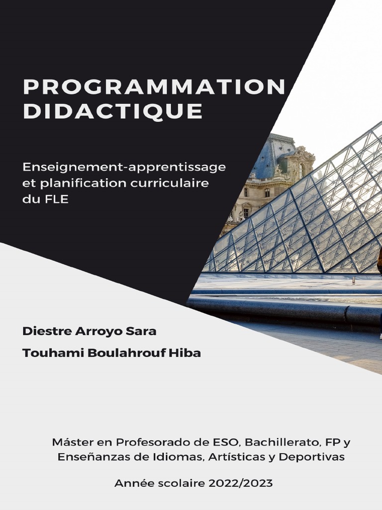 Programmation Didactique FLE Secondaire | PDF | Méthode d'enseignement ...