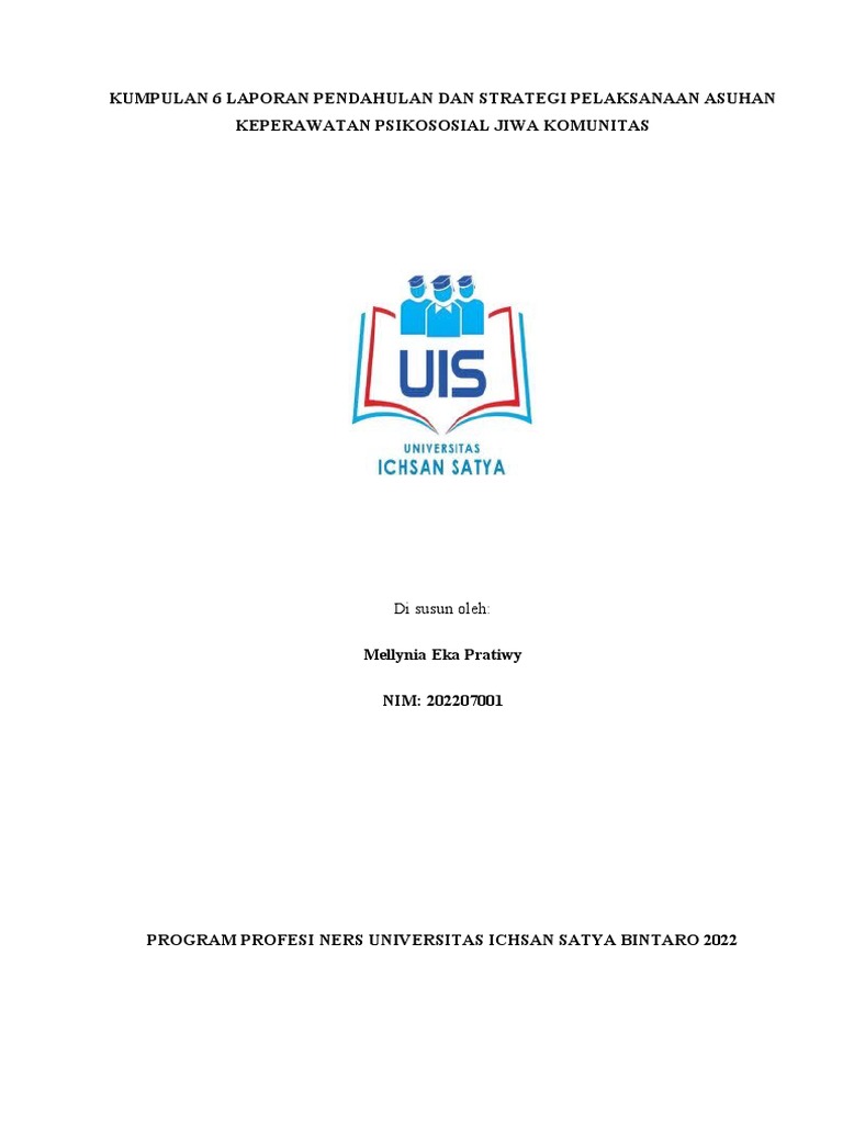 6 LP & SP Masalah Psikososial - Mellynia Eka Pratiwy 202207001 Profesi Ners | PDF