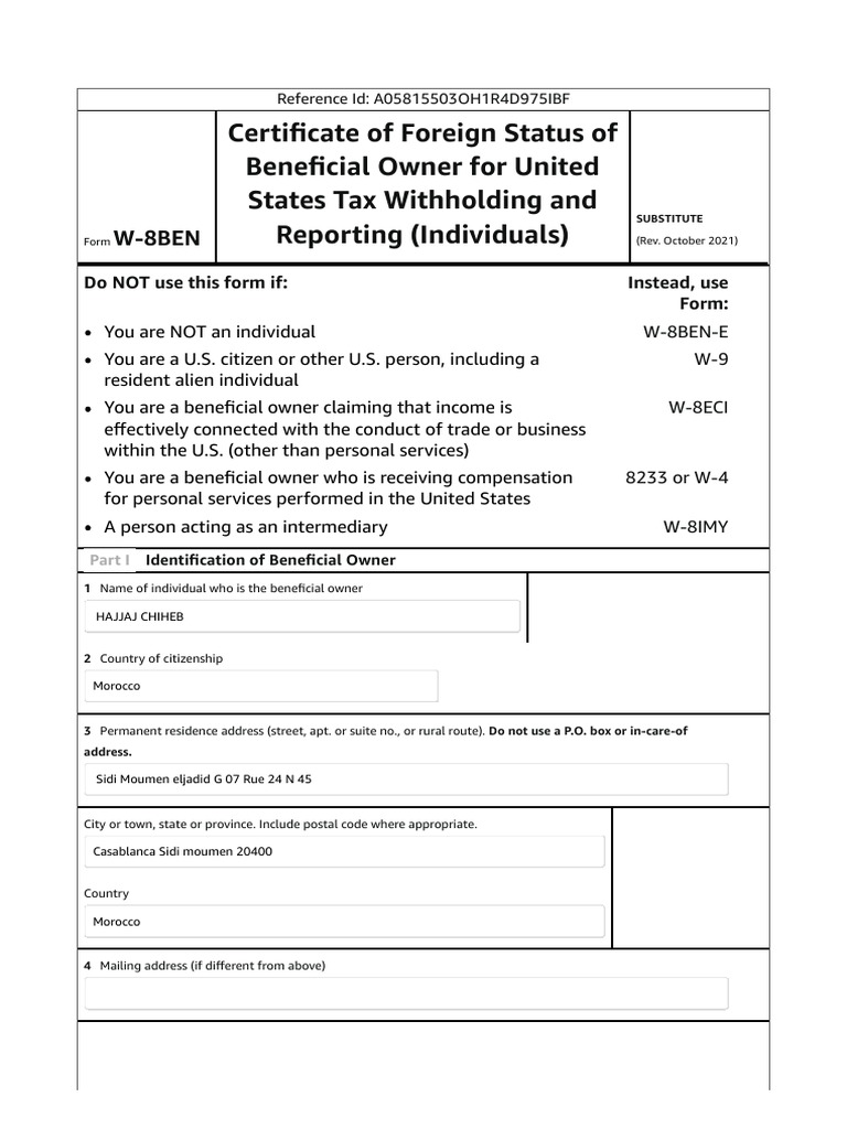 KDP AMAZON Tax Information Interview | PDF