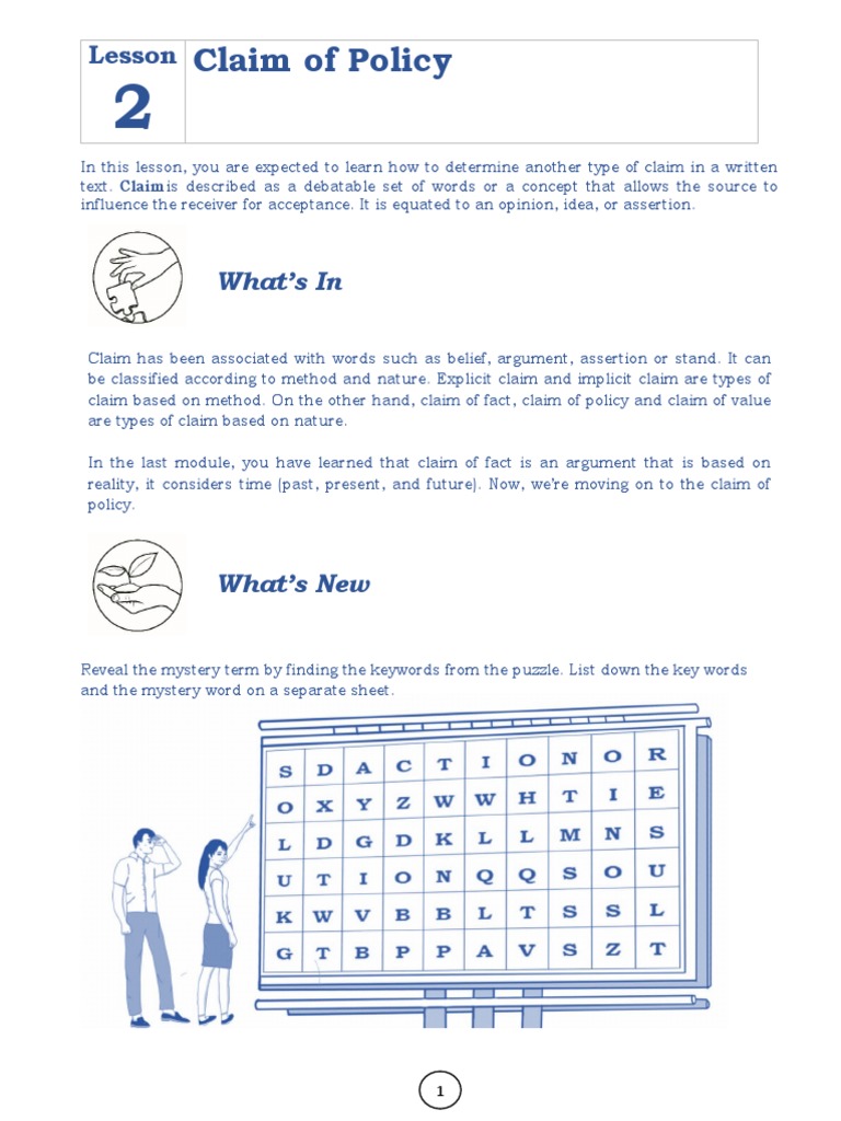 Module 3 Lesson 2 | PDF | Argument | Cognitive Science