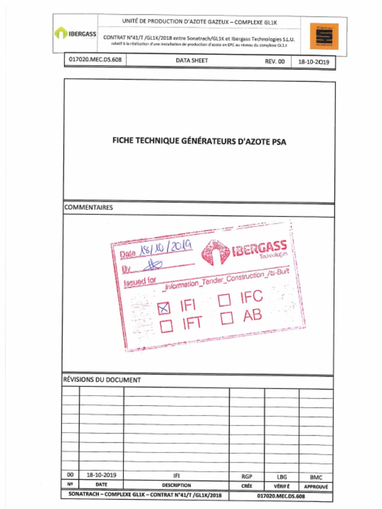 017020.MEC - ds.608.00 - Data Sheet Générateurs D - Azote PSA | PDF | Chimie | Matériaux