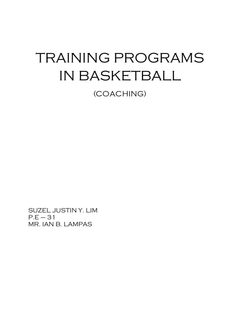 A Comprehensive Basketball Training Program Outlining the Macrocycle ...