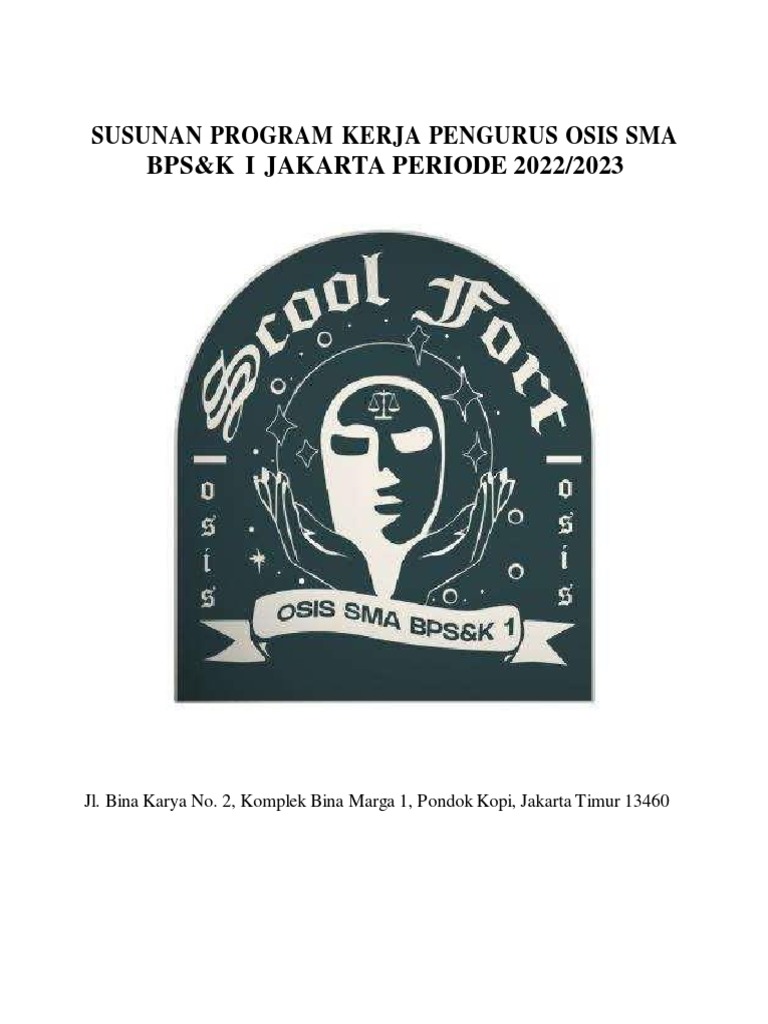 Program Kerja OSIS SMA BPS&K I 2022/2023 | PDF