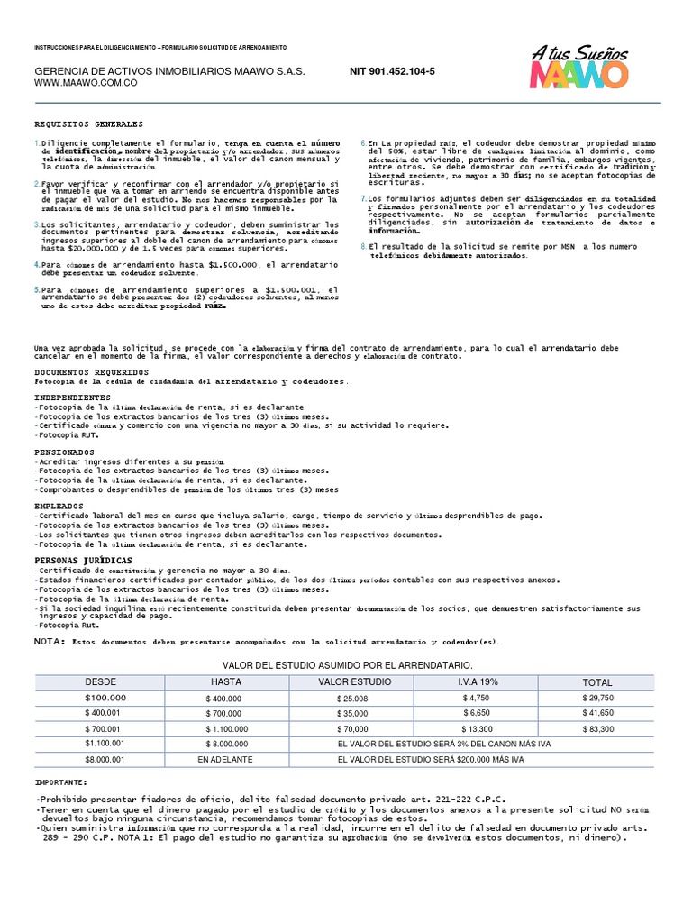 Formulario Apt | PDF | Economias | Business