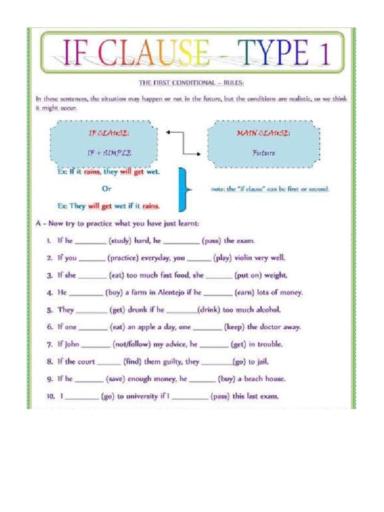Conditional Sentence Type 1 2 | PDF Conditional Sentence Type 1 2 | PDF