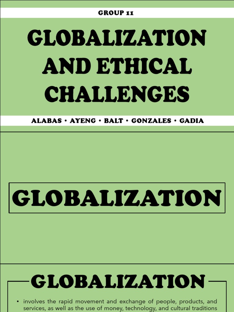 Globalization And Ethical Challenges Pdf
