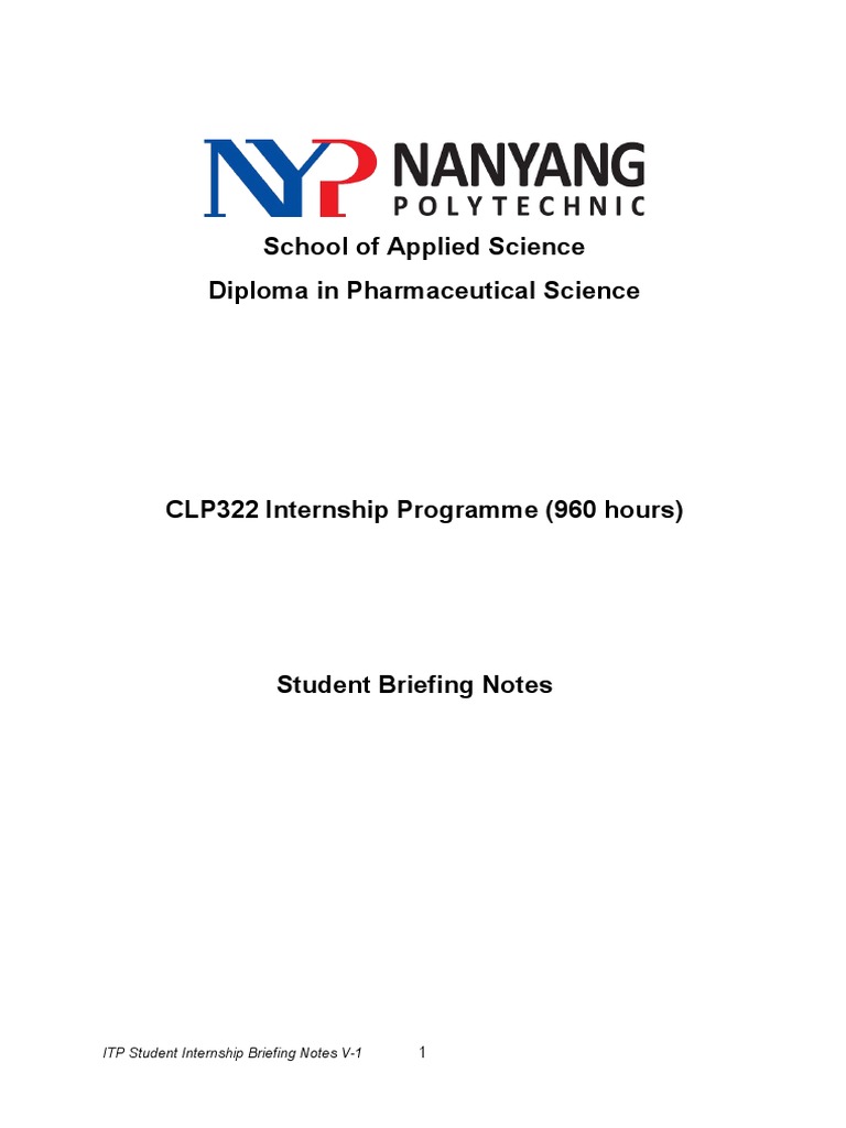 Internship Briefing Notes - Students - DPS - 2022 | PDF | Internship ...