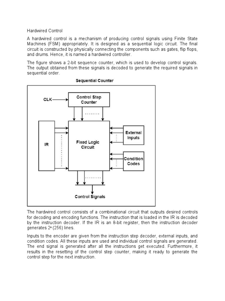 Hardwired Control | PDF | Logic Gate | Central Processing Unit