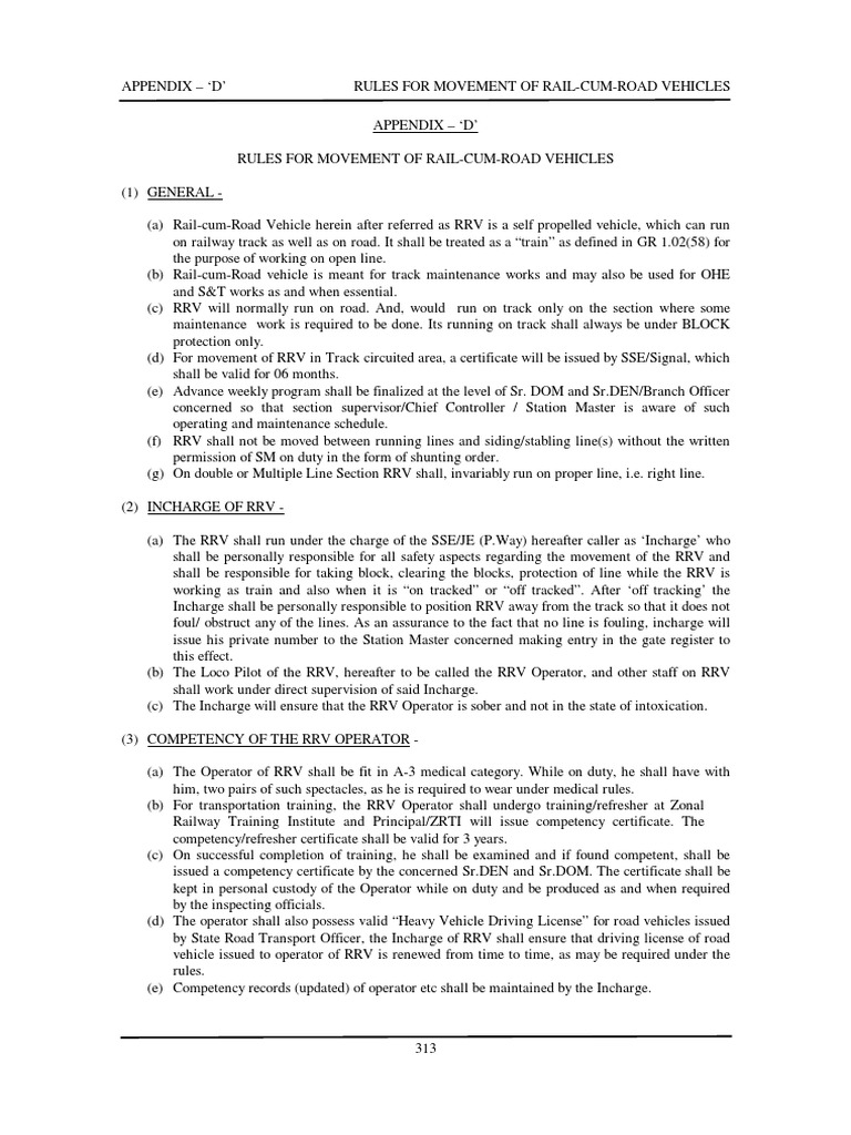 4 NCR Rules For Ontracking and Operation of RRV | PDF | Transport ...
