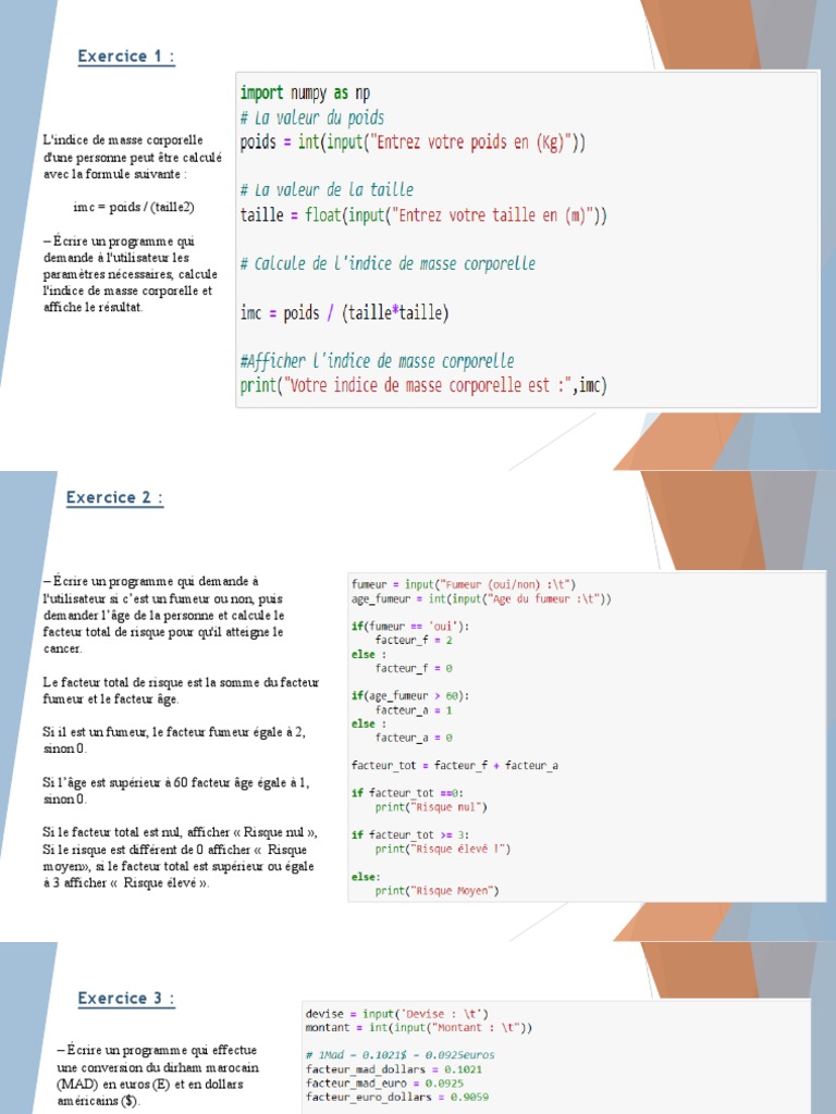 Exercices Python | PDF