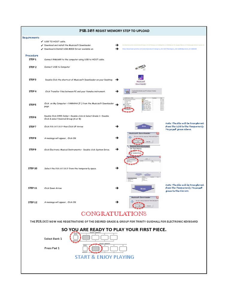 Psr-I455 Steps To Upload Registration Data | PDF | Usb | Computer File