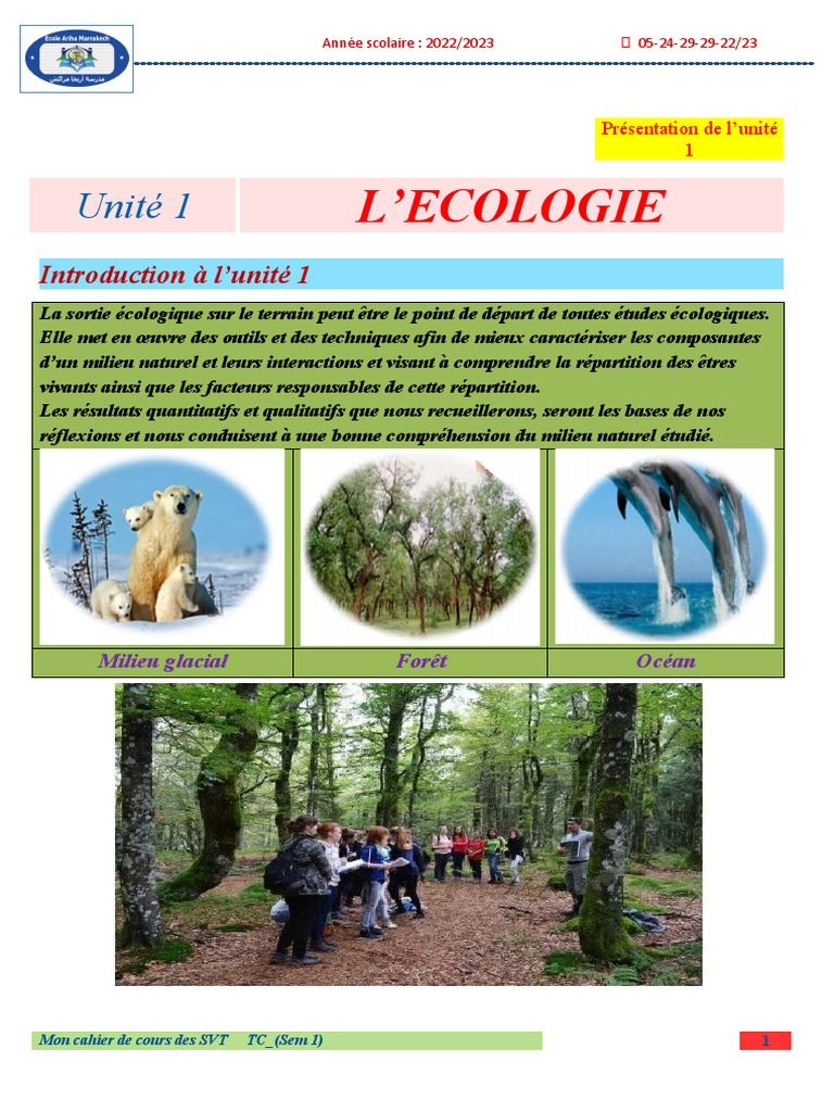 Techniques de Sortie Écologique en SVT | PDF | Écologie | Écosystème