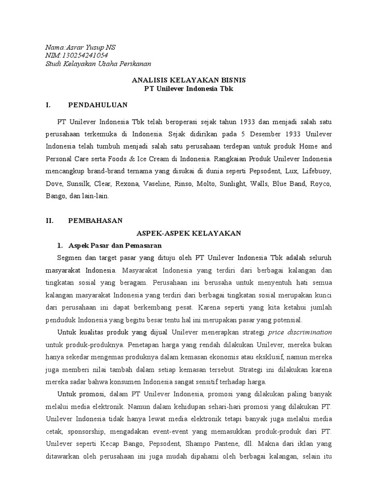 Analisis Kelayakan Bisnis | PDF