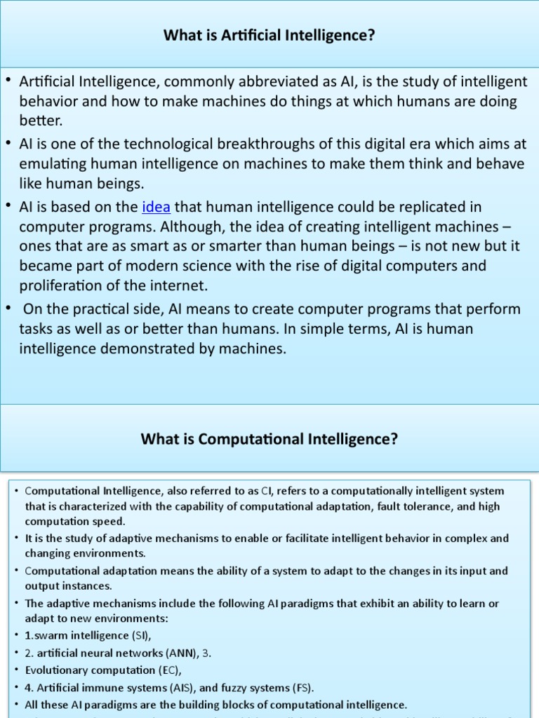 Ai VS Ci | PDF | Artificial Intelligence | Intelligence (AI) & Semantics