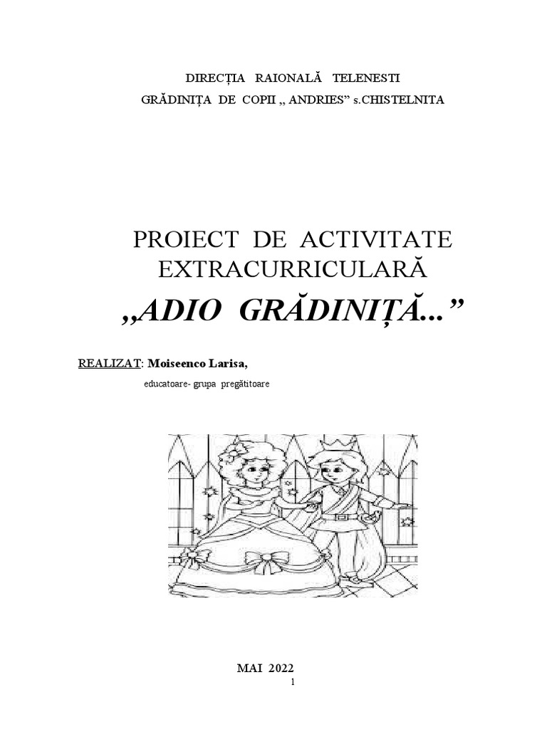 Adio Gradinita 2022 | PDF