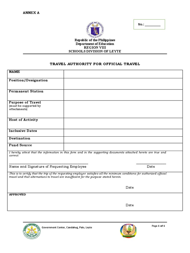 Travel Order New Template DO - 43 s.2022 | PDF Travel Order New Template DO - 43 s.2022 | PDF