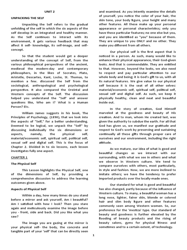 Dimensions of The Self | PDF | Sexual Orientation | Gender Studies