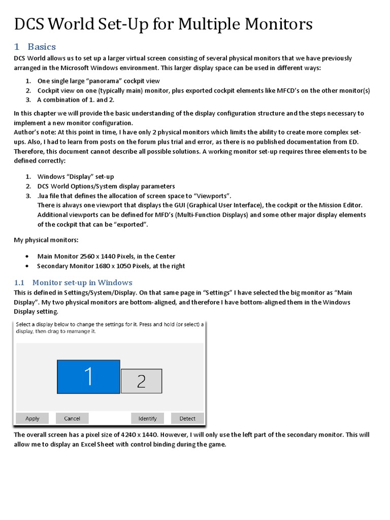 DCS MultiMonitor Setup | PDF | Computer Monitor | Microsoft Windows