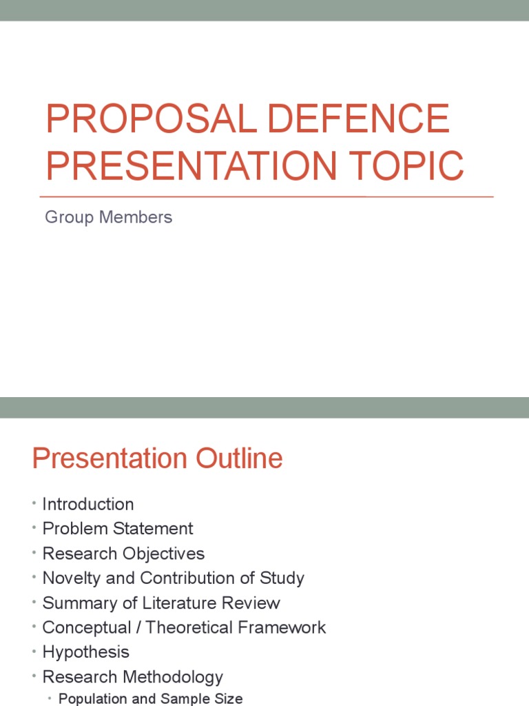 Proposal Defence Presentation Template | PDF