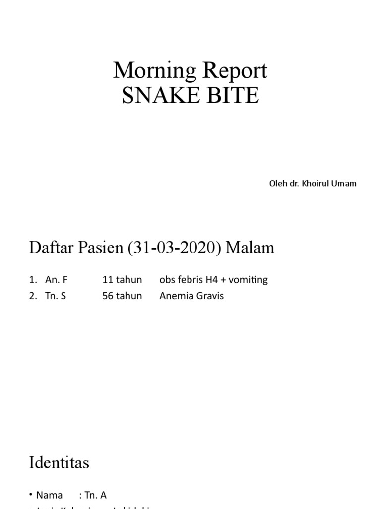 Snakebite | PDF