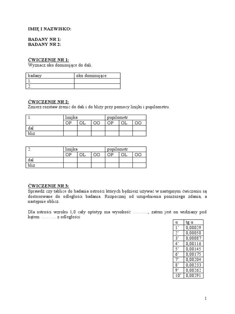 A.R. - Karta Ćwiczeń PBR | PDF