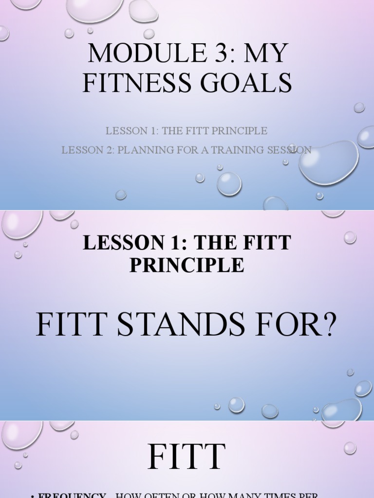Understanding the FITT Principle | PDF | Physical Fitness ...