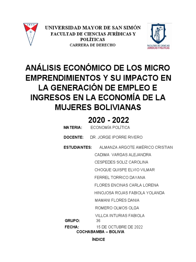 Trabajó de Economía QQQ | PDF | Iniciativa empresarial | Pequeñas y medianas empresas