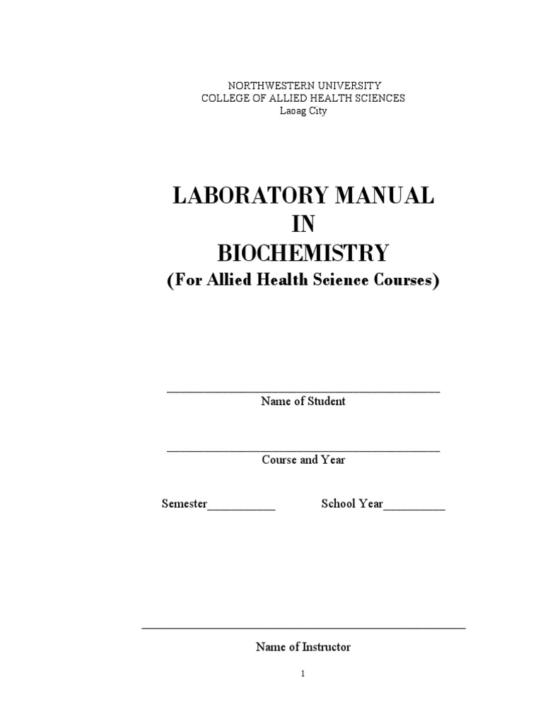 Biochem Lab - Handout1 | PDF | Osmosis | Carbohydrates