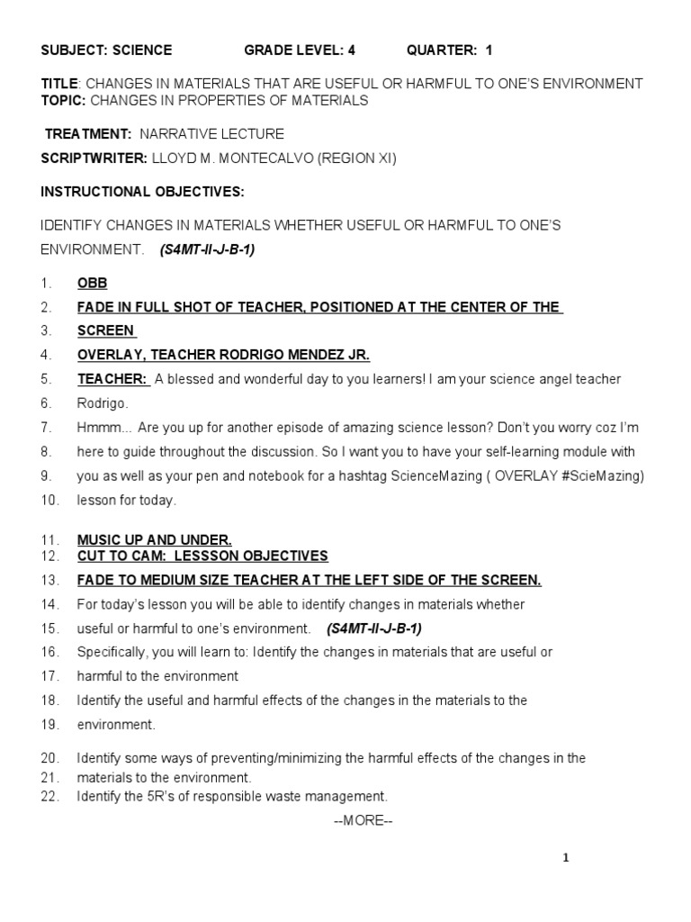 Minimizing Harmful Material Changes | PDF | Reuse | Waste