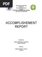 Activity Completion Report (ACR) : School-Based Feeding Program | PDF ...