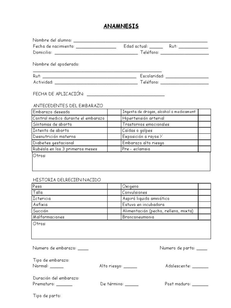 ANAMNESIS | El embarazo | Parto