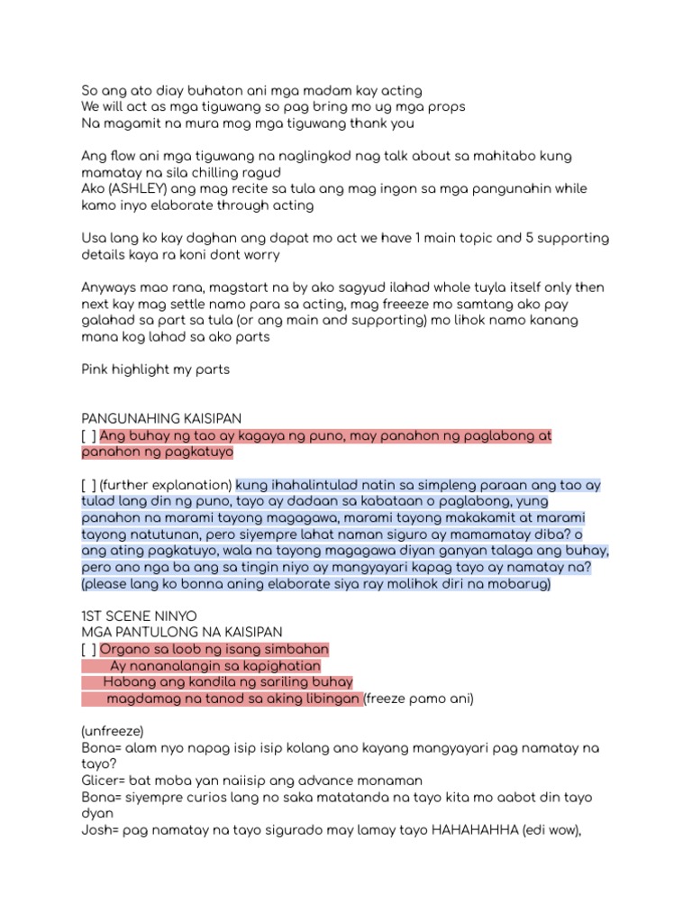Filipino Isang Punong Kahoy | PDF