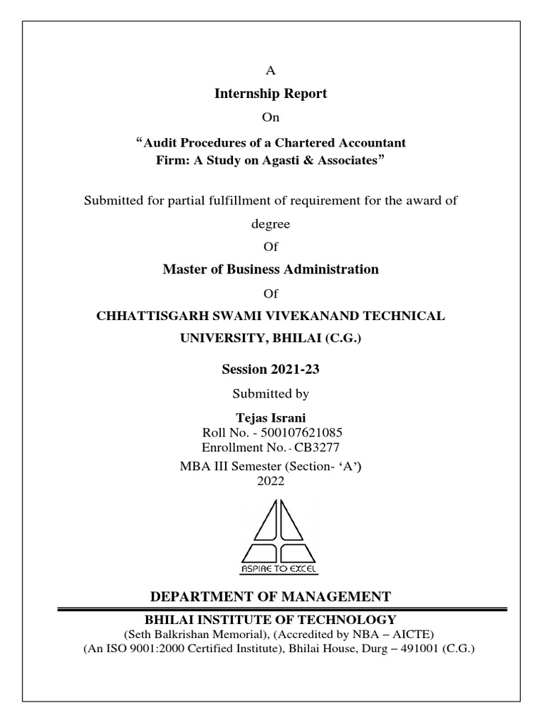 Internship Report | PDF Internship Report | PDF