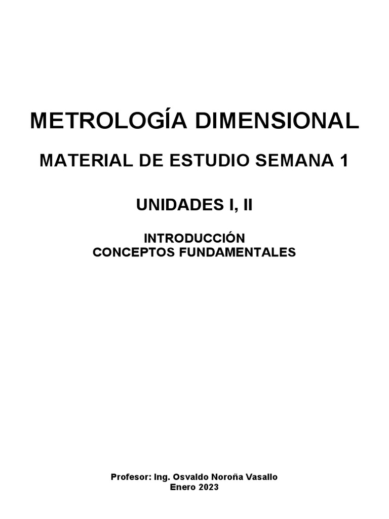 Introducción a la Metrología Dimensional | PDF | Sistema Internacional ...