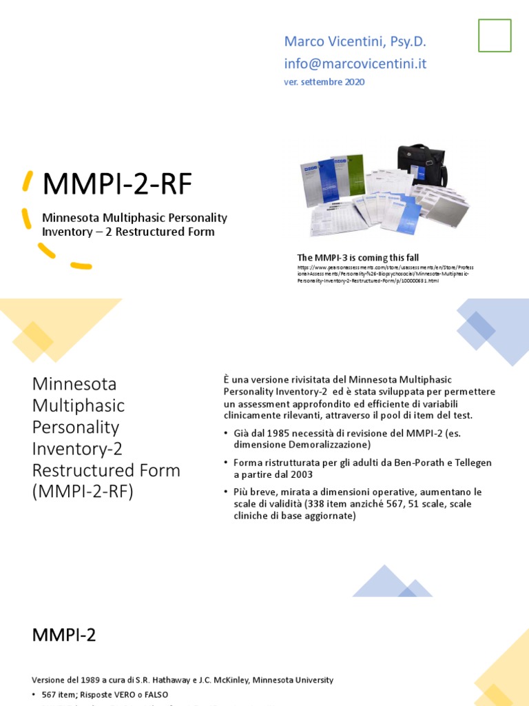 Mmpi 2 RF | PDF
