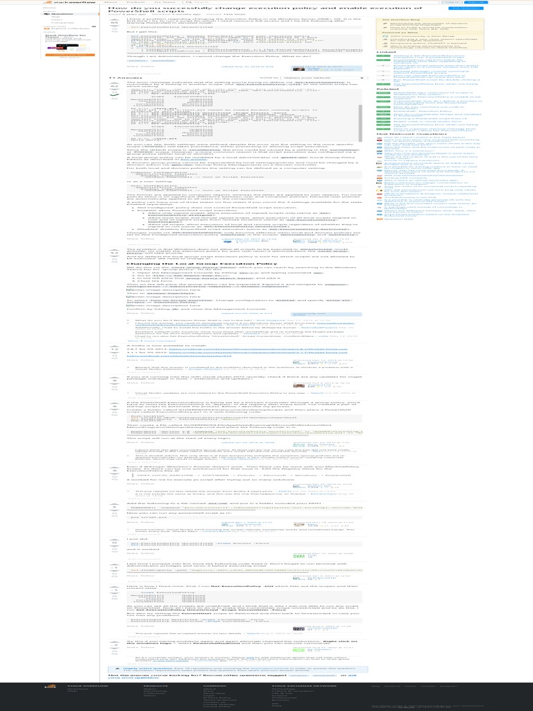 Windows - How Do You Successfully Change Execution Policy and Enable ...