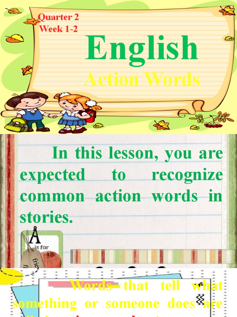 WEEK 2 - English Action Words | PDF