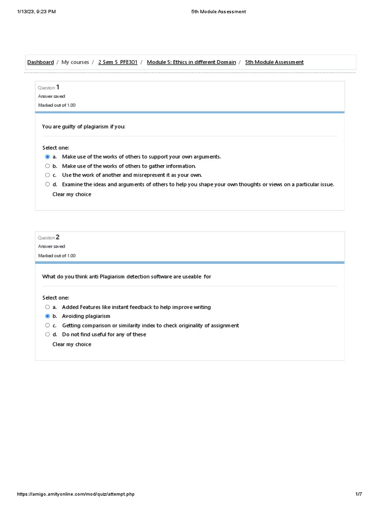 PFE MOD 5 5th Module Assessment | PDF | Engineering | Science