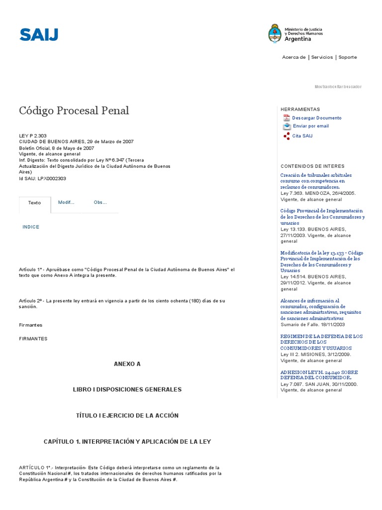 Código Procesal Penal CABA | PDF | Queja | Fiscal