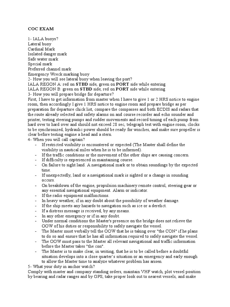 Navigating Safely: A Comprehensive Review of Key Navigation Procedures ...